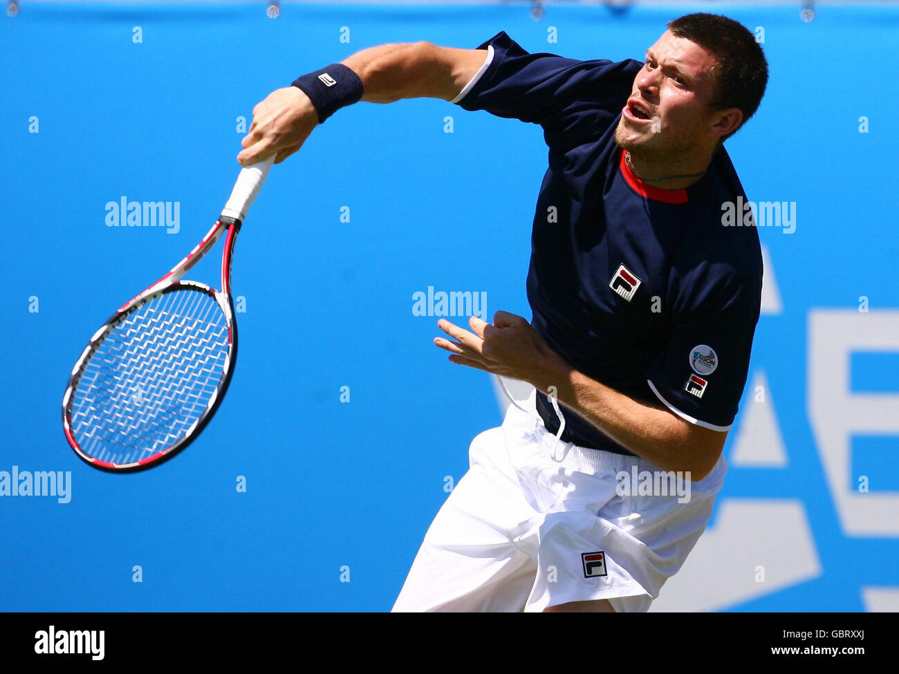 Great Britain's Joshua Goodall in action against Ivan Ljubicic during ...
