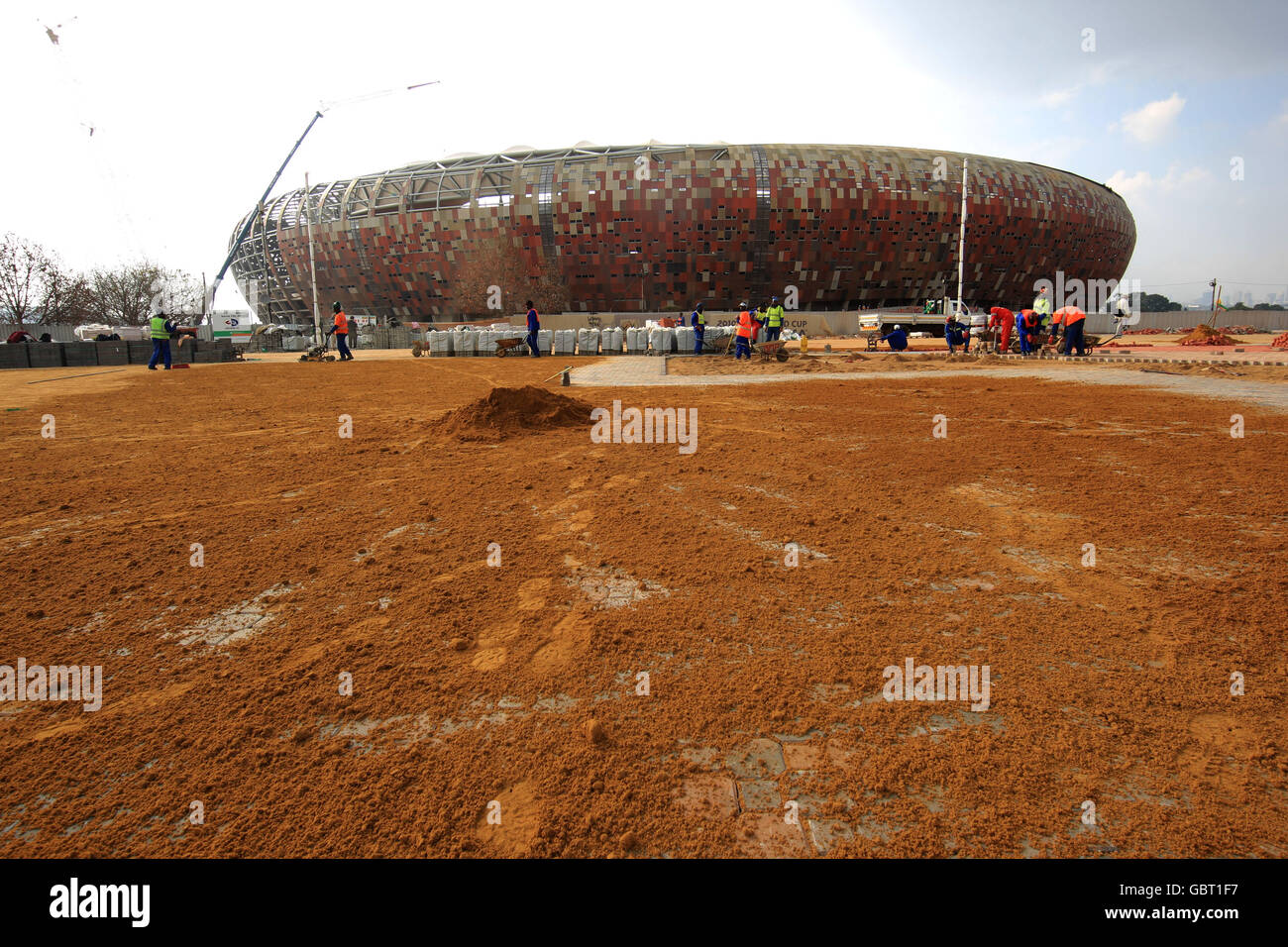 Soccer - FIFA World Cup 2010 - Soccer City Stadium construction ...