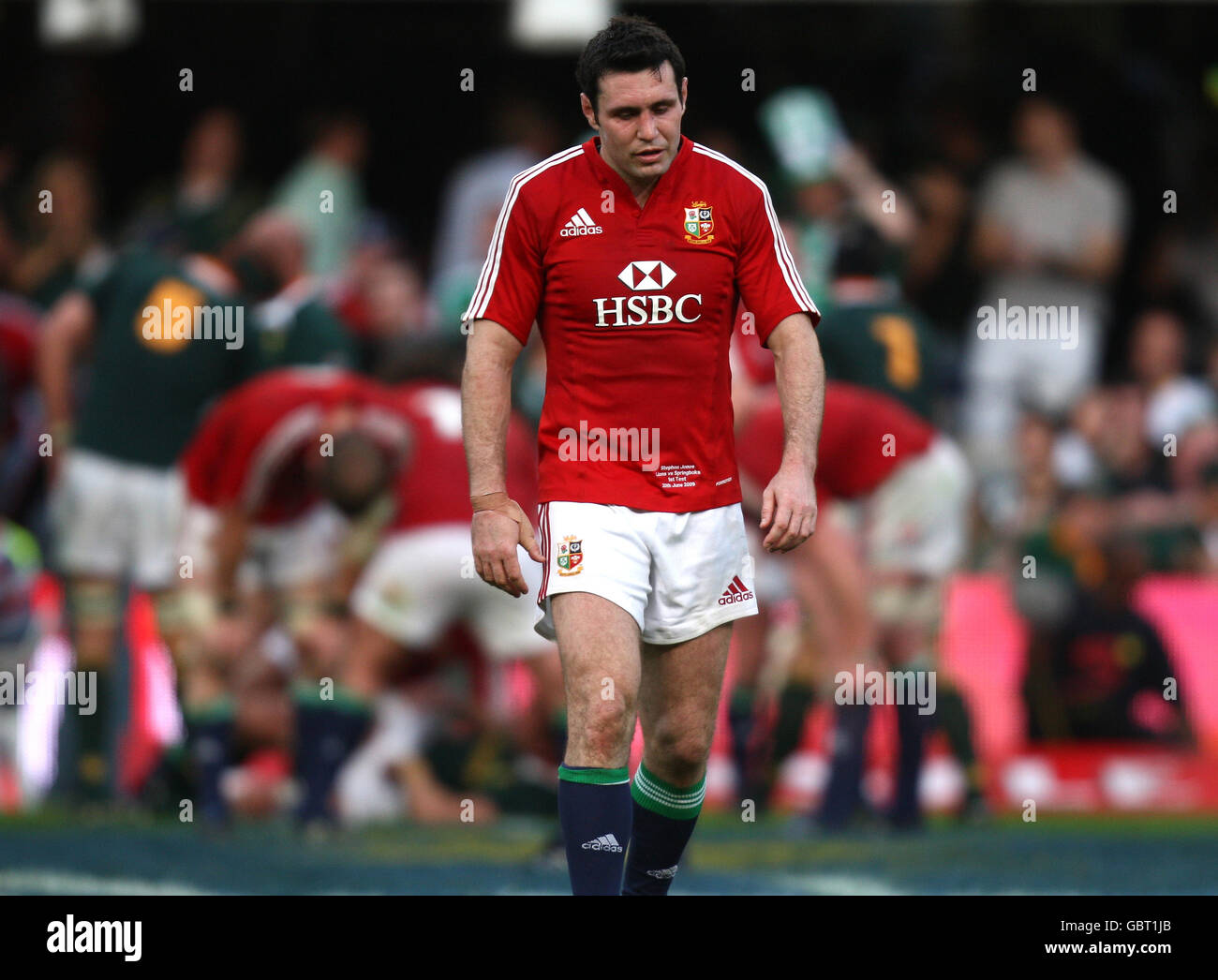 British and Irish Lions' Stephen Jones walks away dejected after the ...