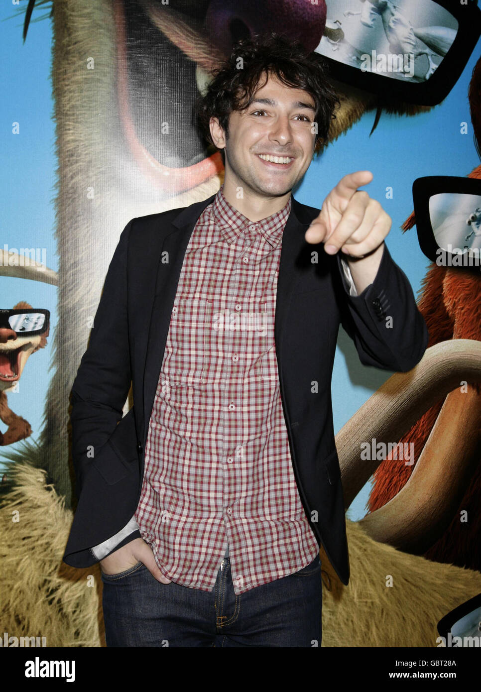 Alex Zane arriving for the gala screening of Ice Age 3, at The Empire ...