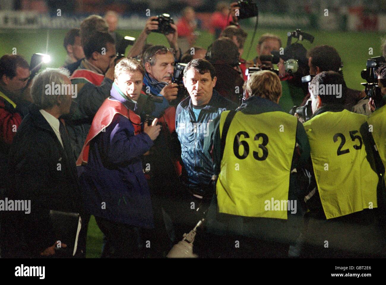GRAHAM TAYLOR, ENGLAND MANAGER LEAVES THE FIELD AFTER THE GAME ...