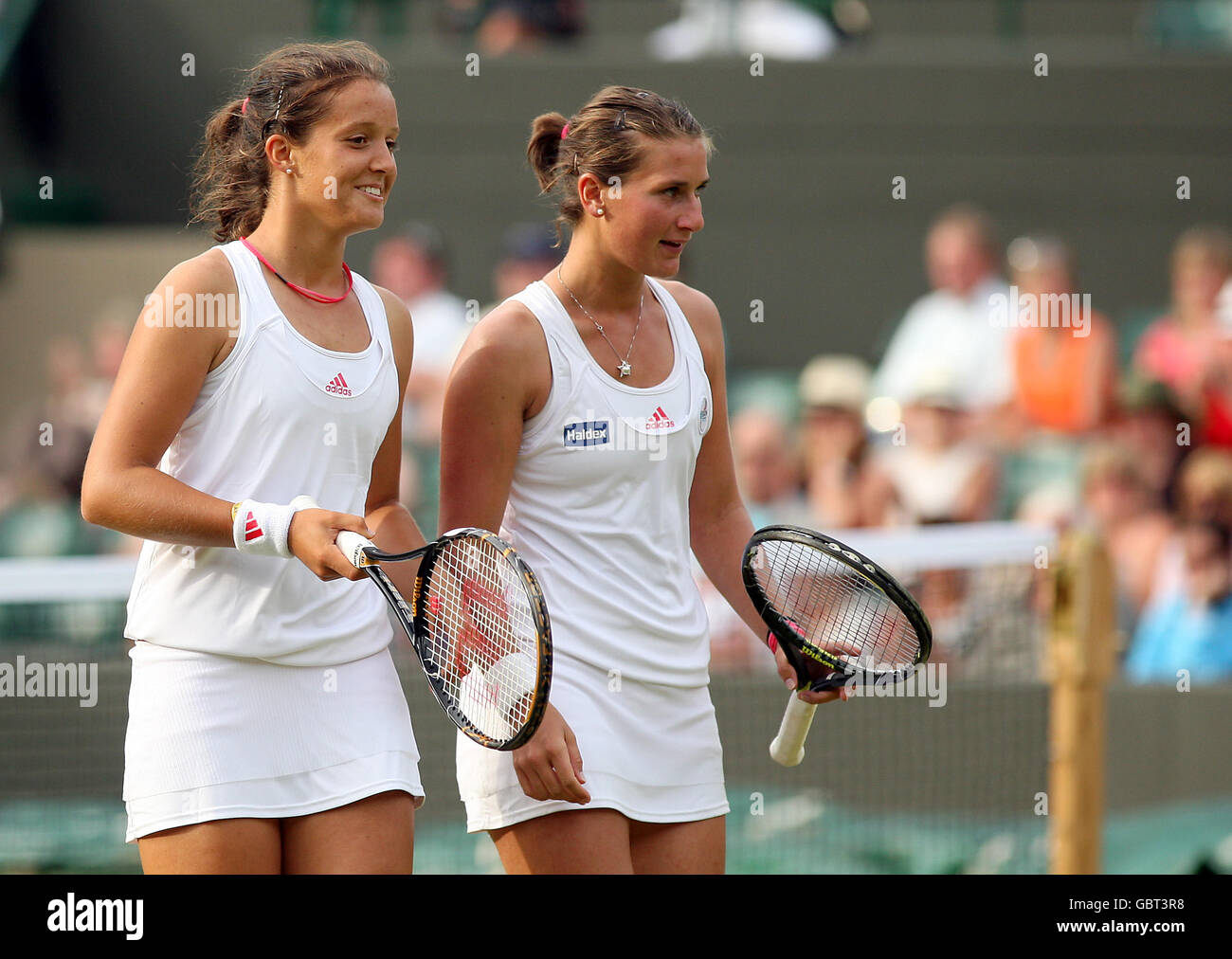 Great Britain's Laura Robson (left) and Georgie Stoop during their ...