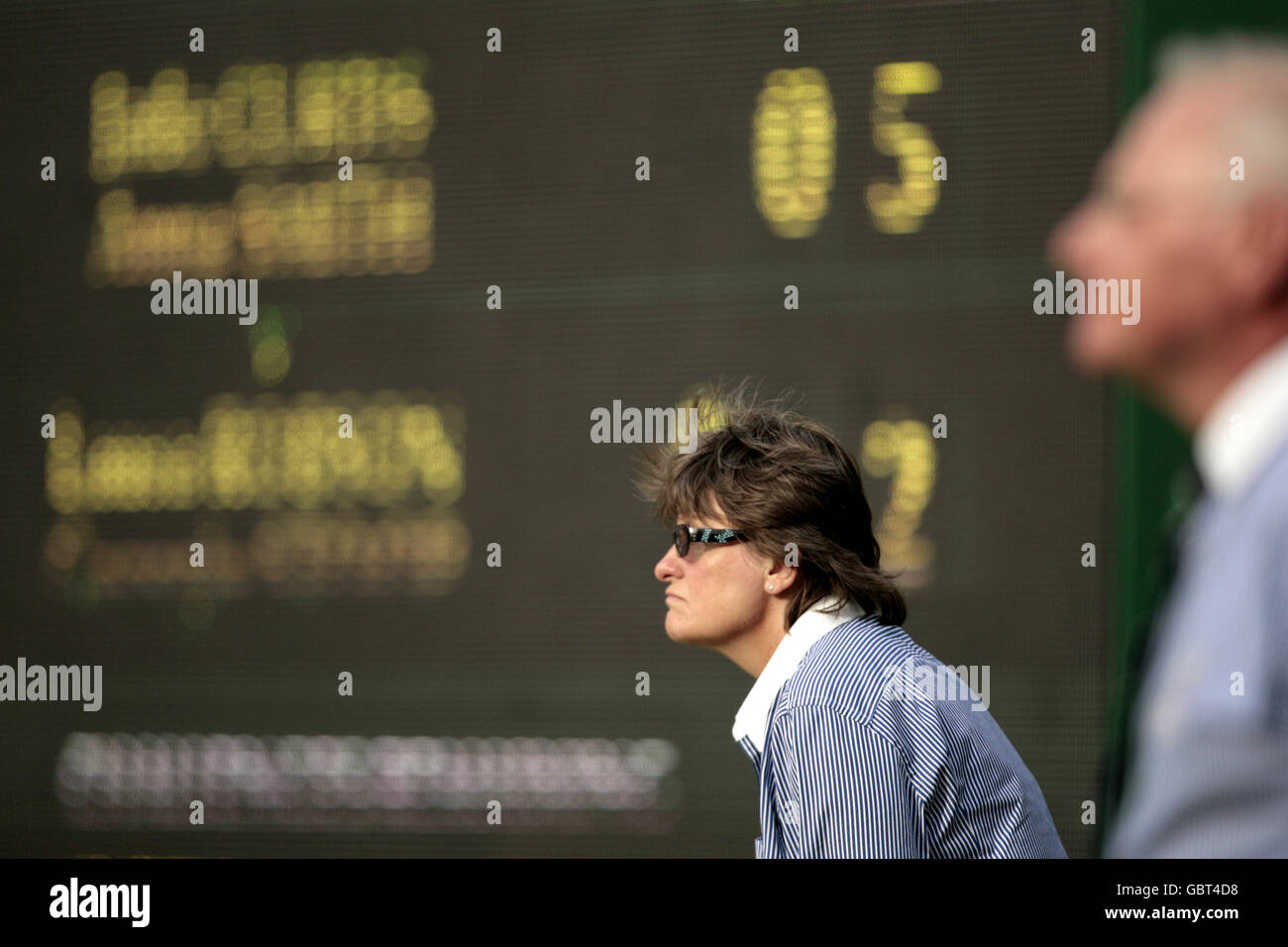 Line judges watch over the match between Great Britain's Laura Robson ...