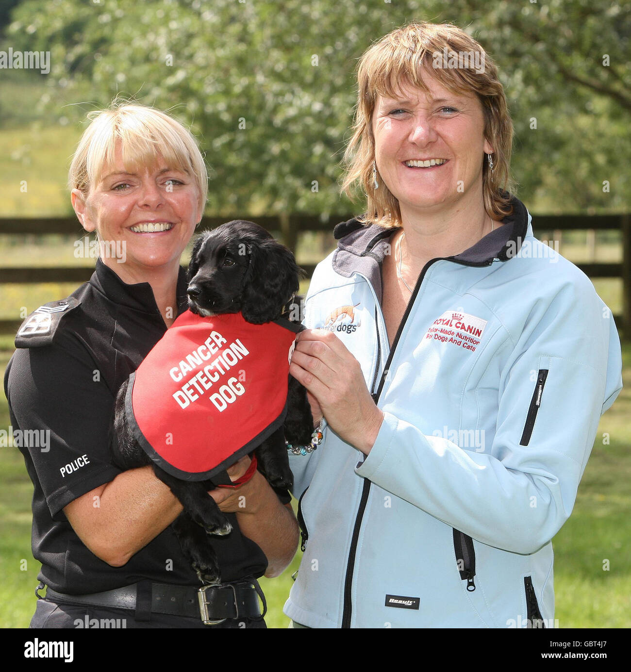 Sergeant Tracy Reid, of Strathclyde Police hands over Copper a nine ...