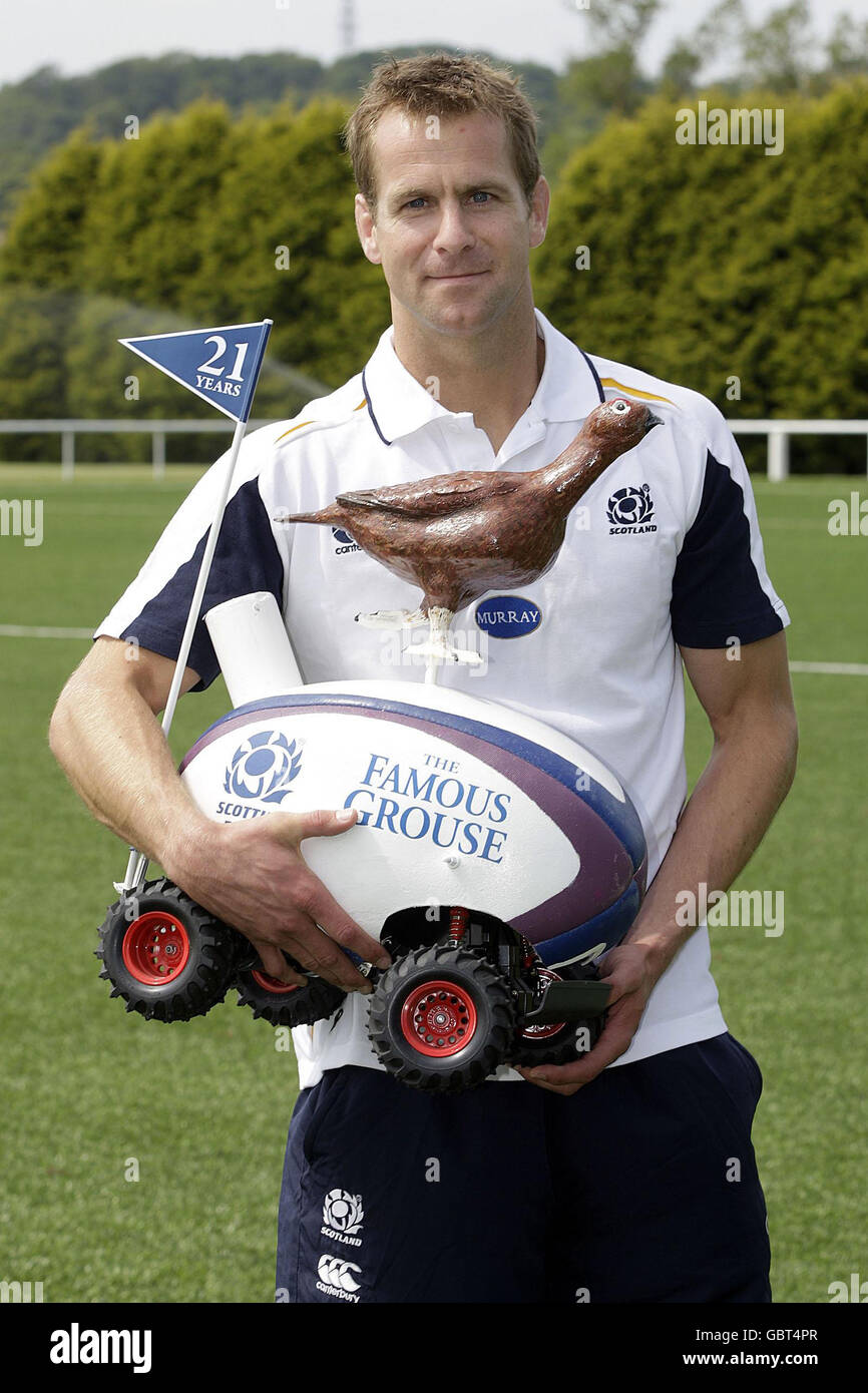 Scotland international full-back, Chris Paterson, with a kicking tee ...