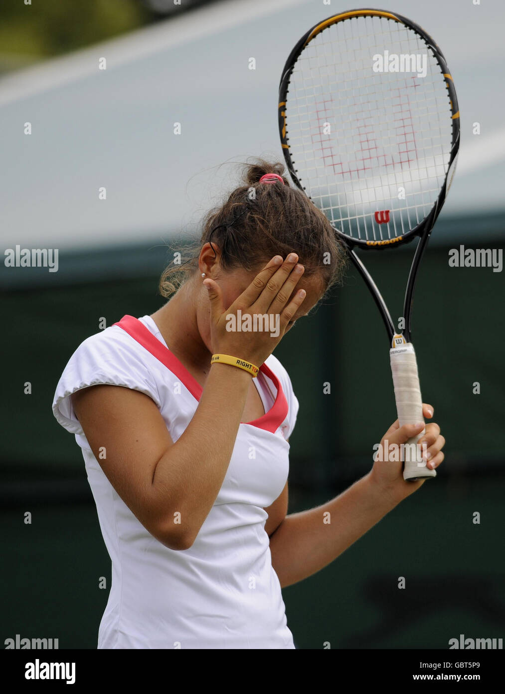 Great Britain's Laura Robson in her doubles match with Georgie Stoop ...