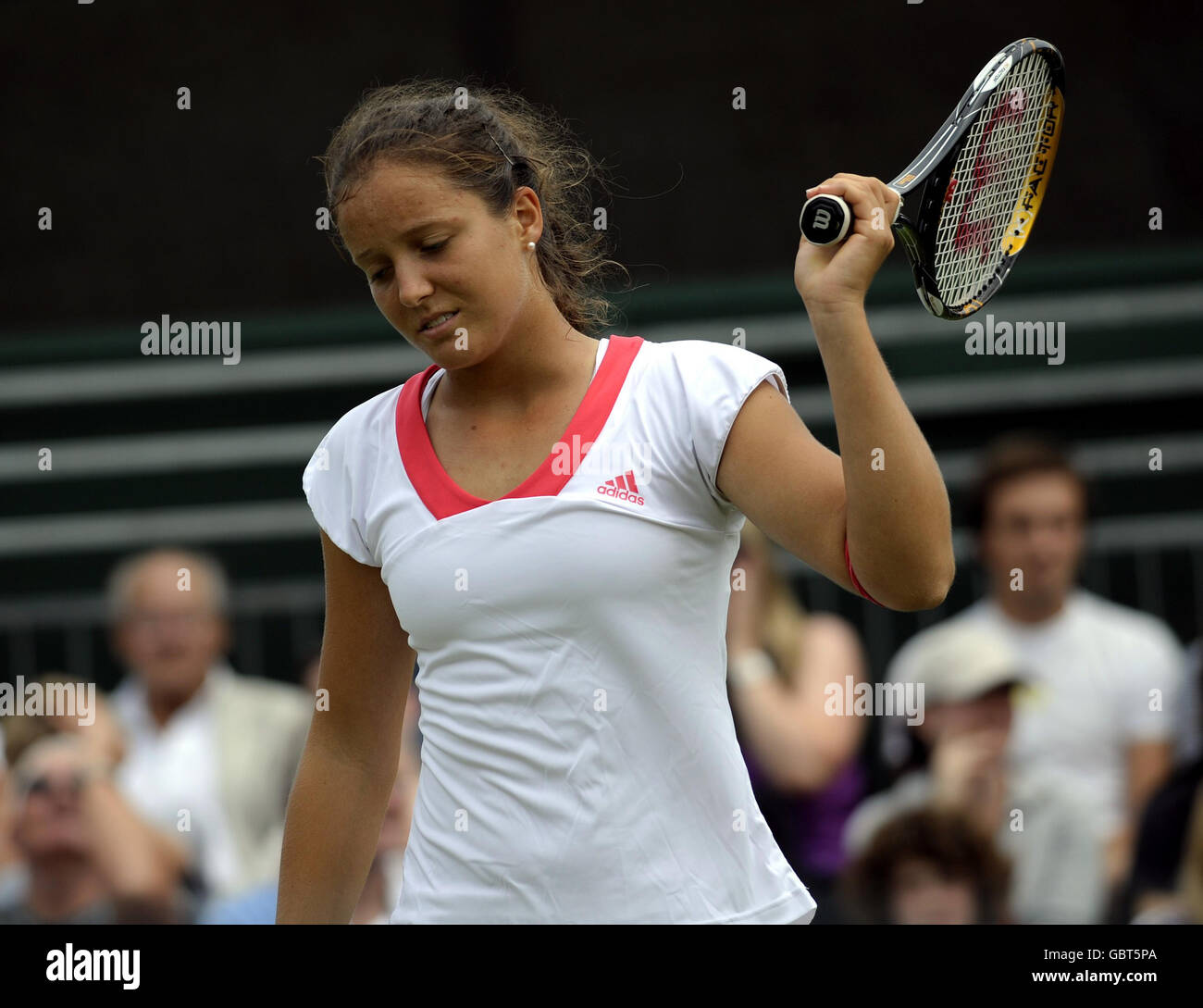 Great Britain's Laura Robson in her doubles match with Georgie Stoop ...