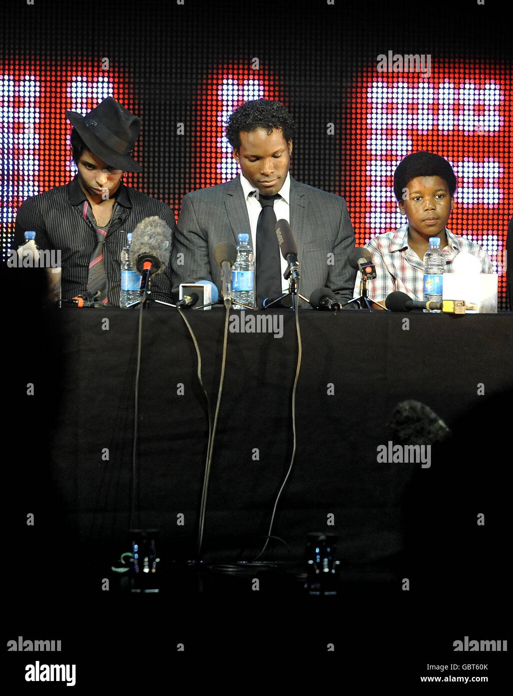 Some of the cast and staff of the Thriller Live Musical (from left ...