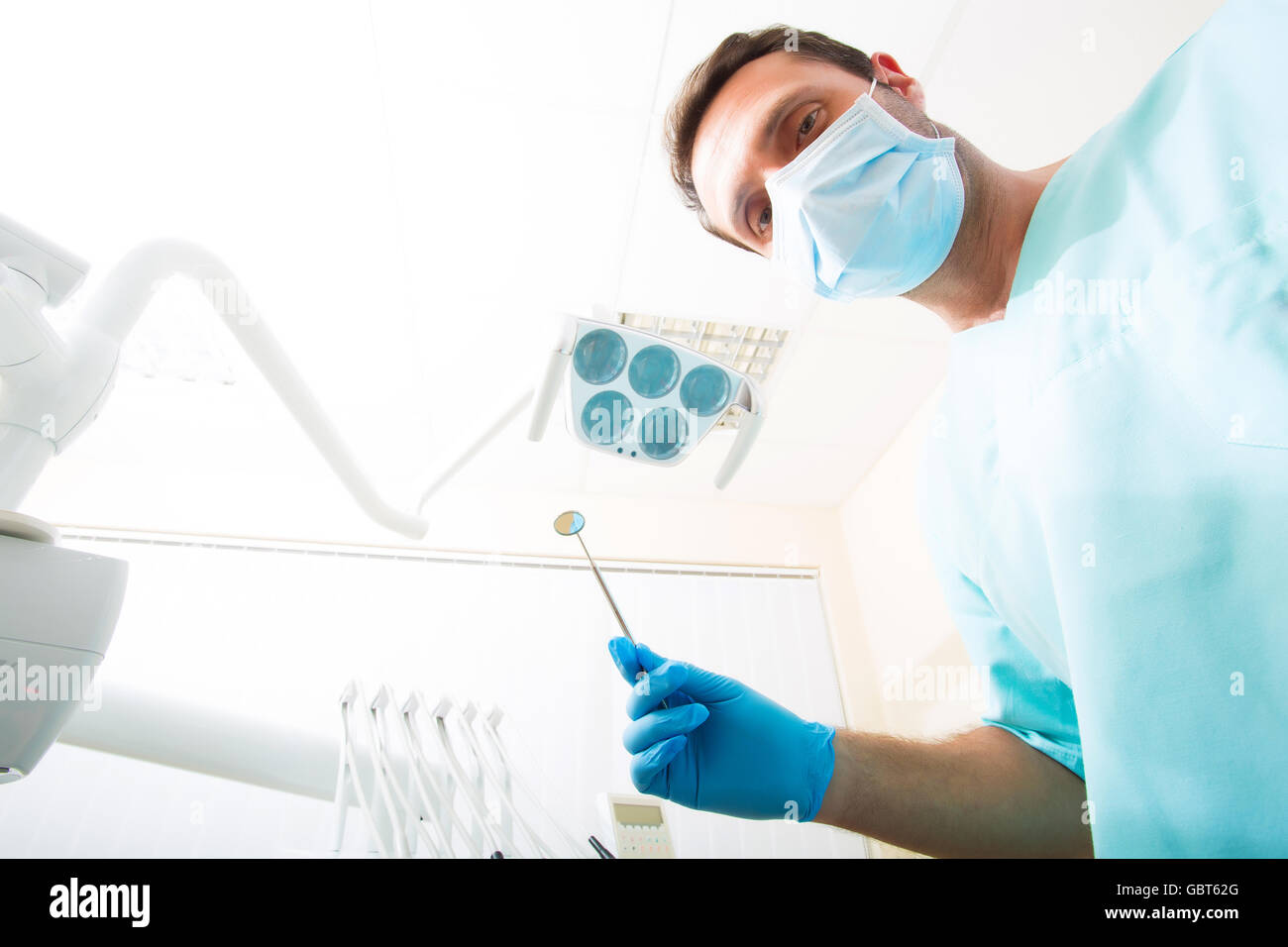 Inspection at the Dentist from the point of view of the patient Stock ...