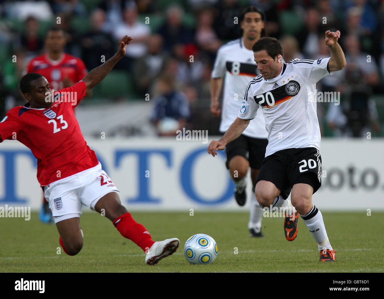 Germany's Gonzalo Castro (right) and England's Danny Rose battle for ...