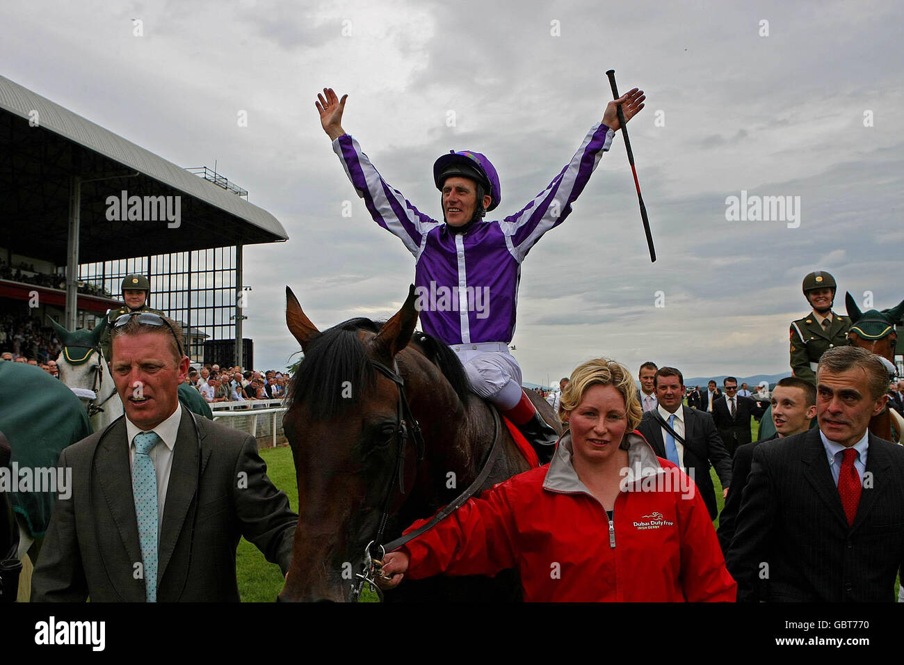 Celebrate their victory at the curragh hi-res stock photography and ...