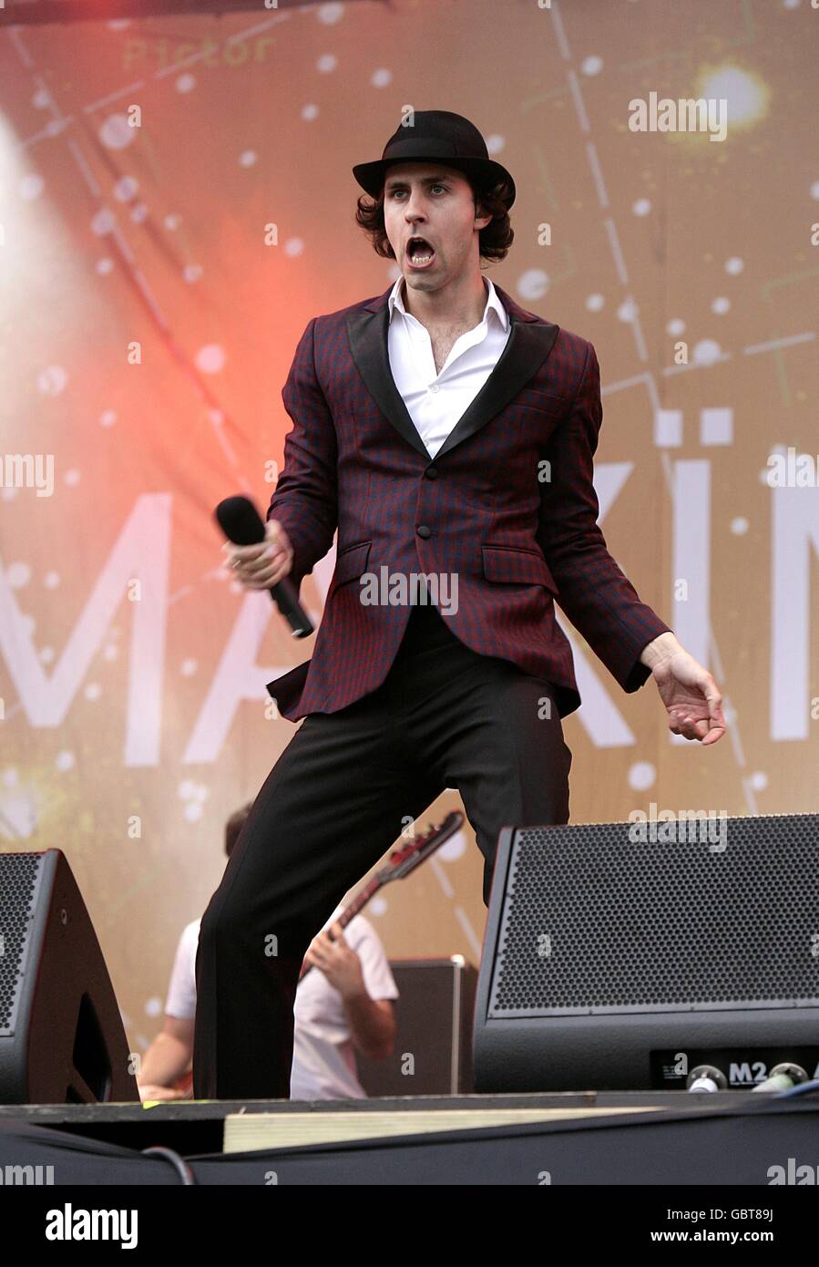 Paul smith maximo park performing isle wight festival hi-res stock ...