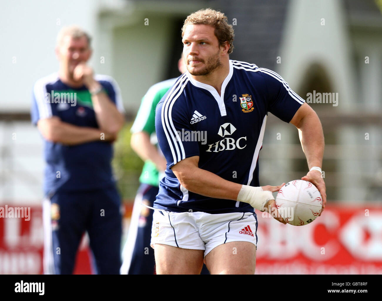 British and Irish Lions' Euan Murray during a training session at ...