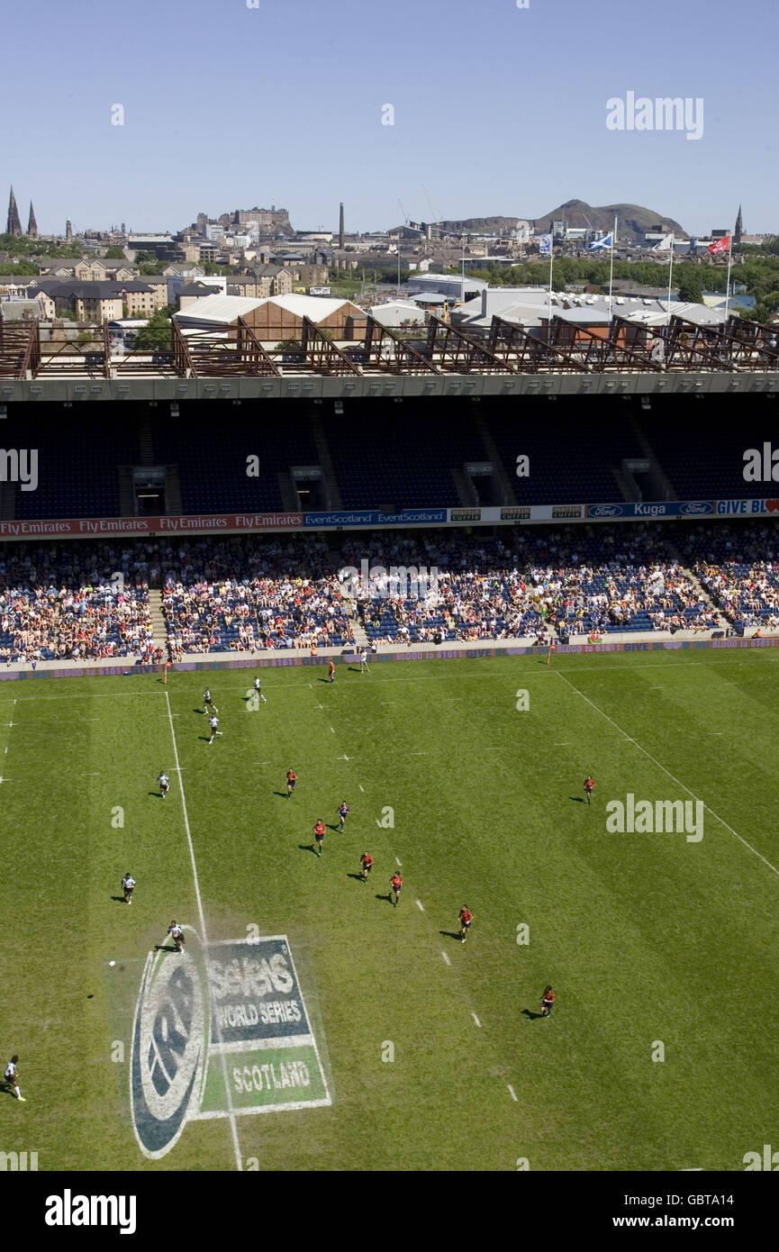 A general view of The Emirates Airline Edinburgh Sevens Festival at ...