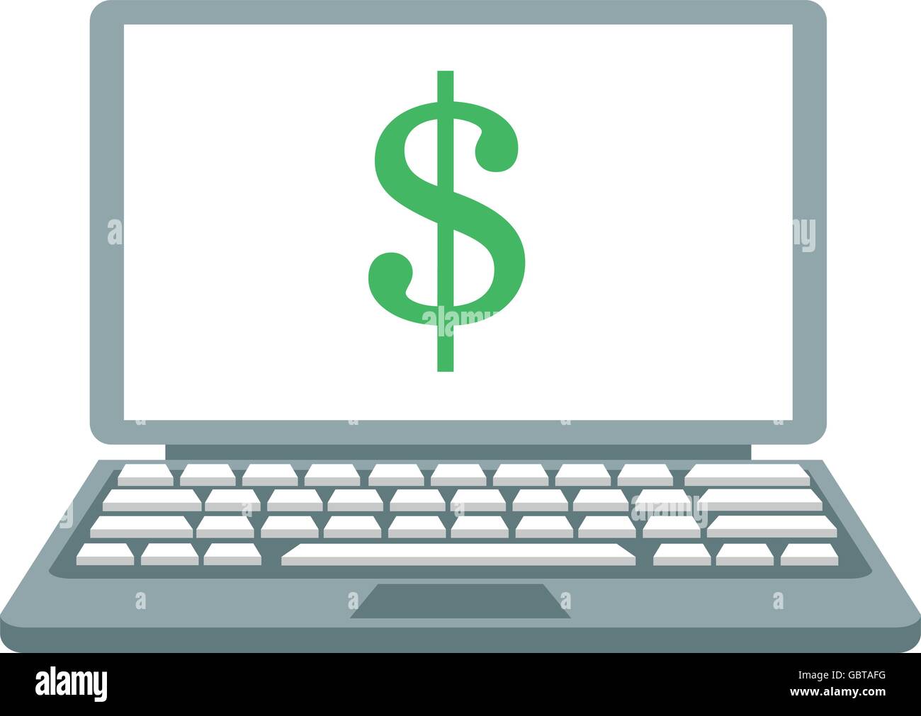 laptop with dollar sign on screen icon Stock Vector Image & Art - Alamy