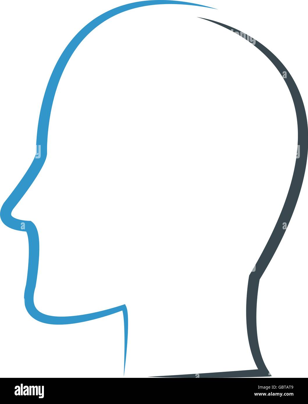 head profile outline icon Stock Vector Image & Art - Alamy