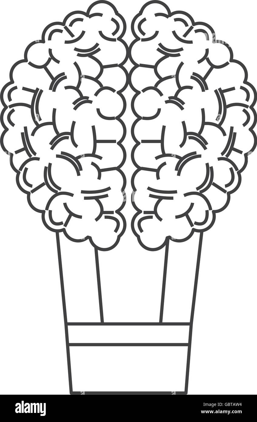 Cartoon brain icon icon Black and White Stock Photos & Images - Alamy