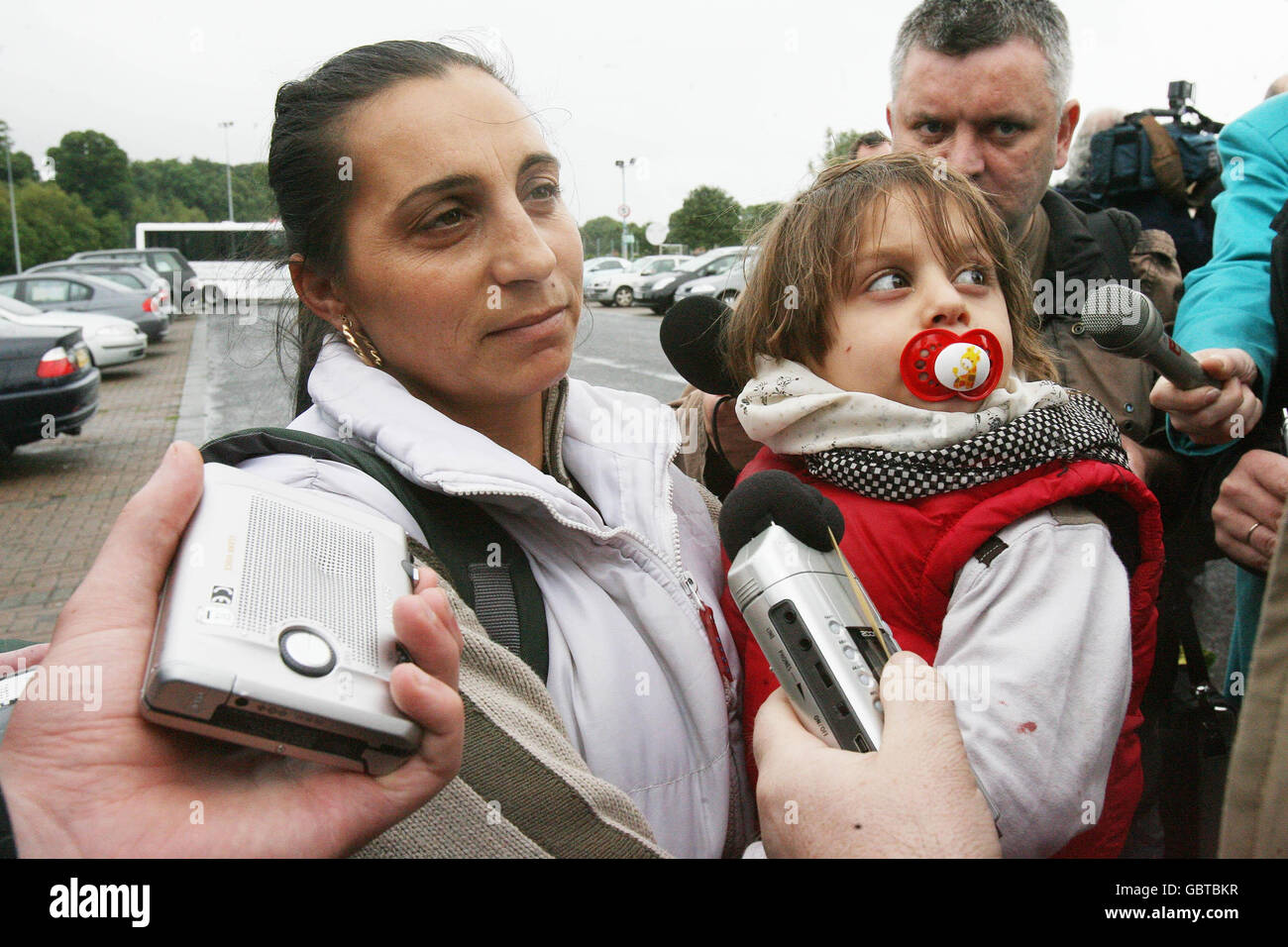 A woman known only as Maria speaks to journalists at the Ozone centre ...