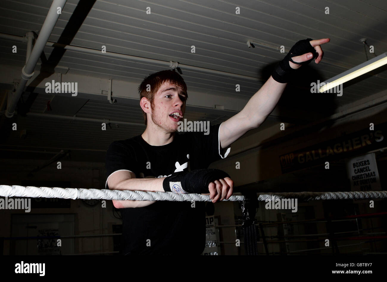 Joe Murray during a sparring session at Gallaghers Gym in Denton ...