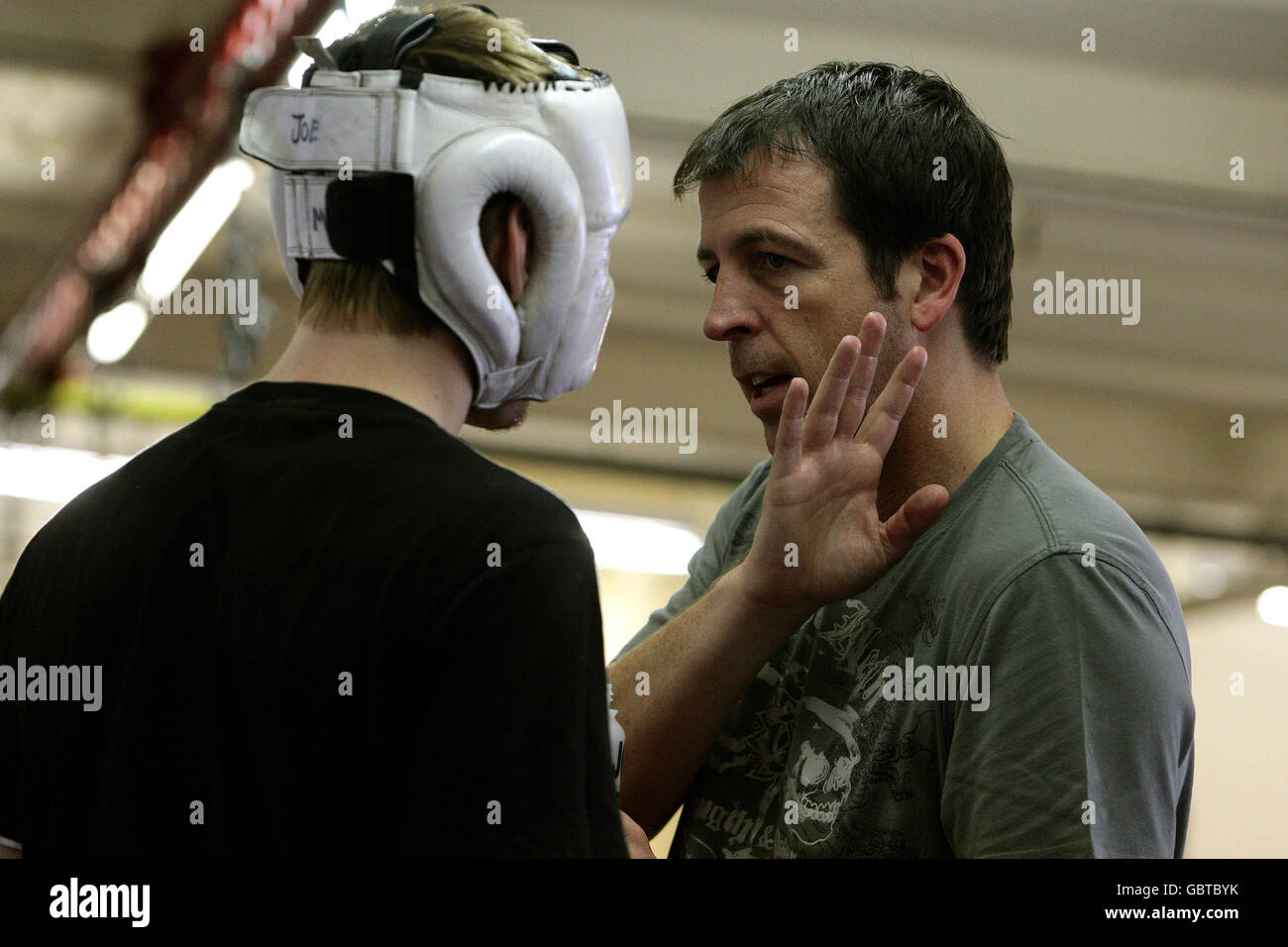 Joe murray trainer joe gallagher sparring session gallaghers gym in hi ...