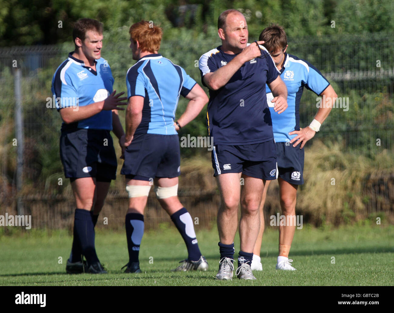 Scotland 'A' Coach Andy Robinson during a training session at the ...