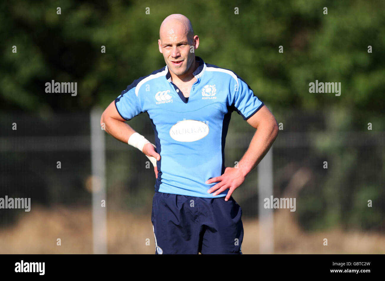 Scotland 'A's Simon Webster during a training session at the Stadionul ...