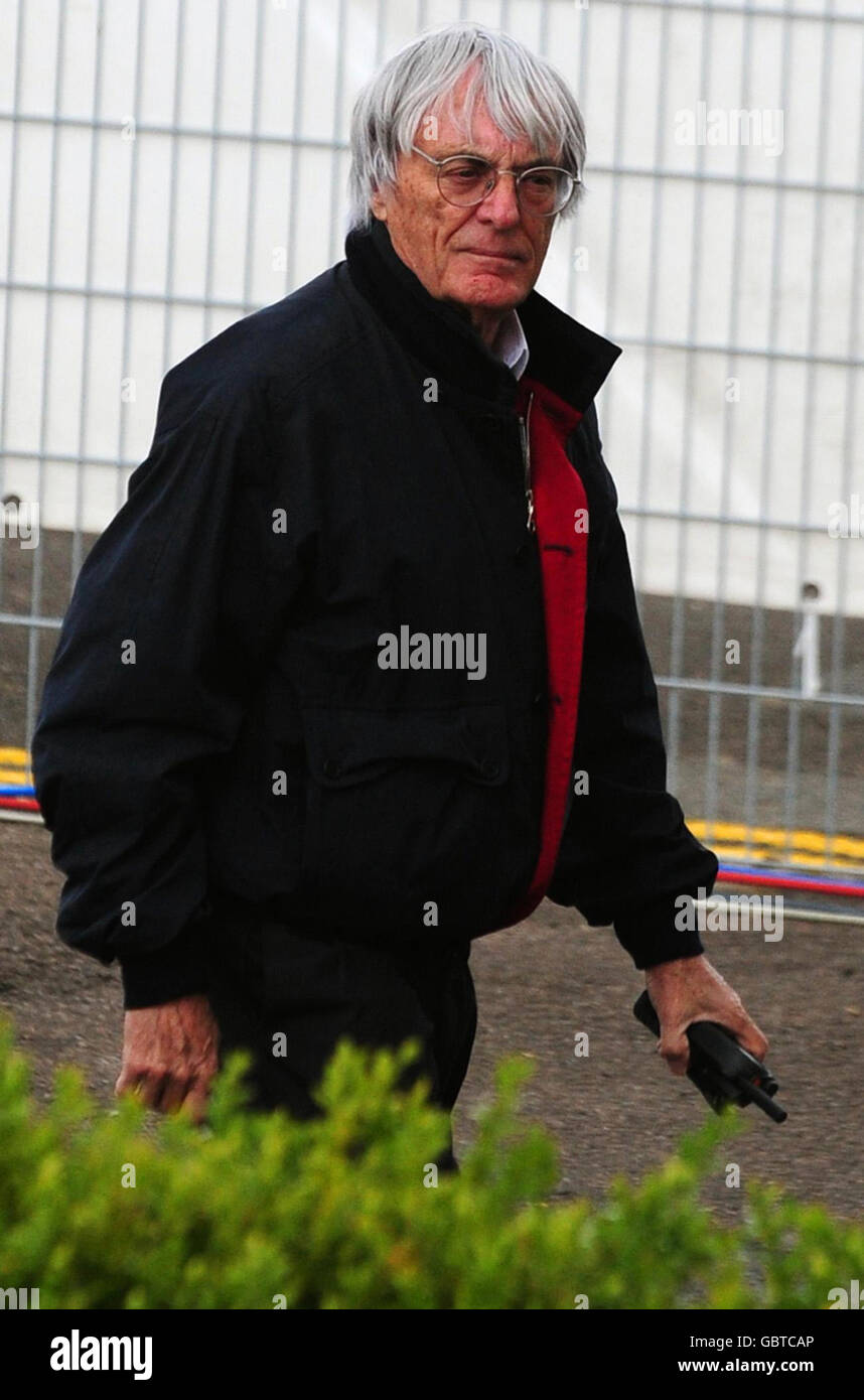 President and CEO of Formula One Bernie Ecclestone in the paddock ...