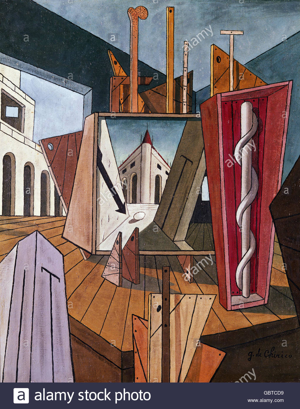 Giorgio De Chirico Painting Stock Photos & Giorgio De Chirico Painting ...