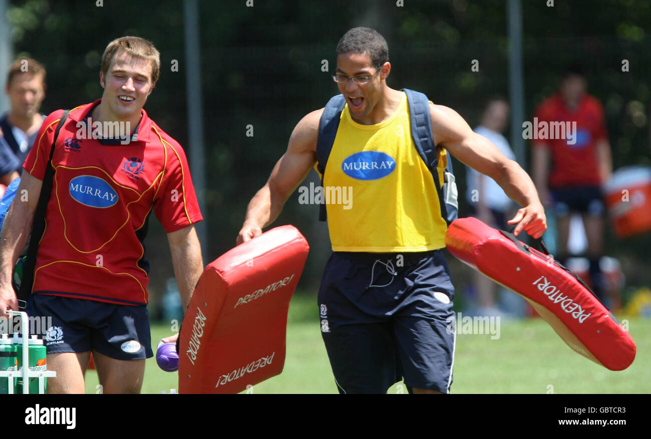 Scotland 'A's Alex Grove and Joe Ansbro during a Scotland A training ...