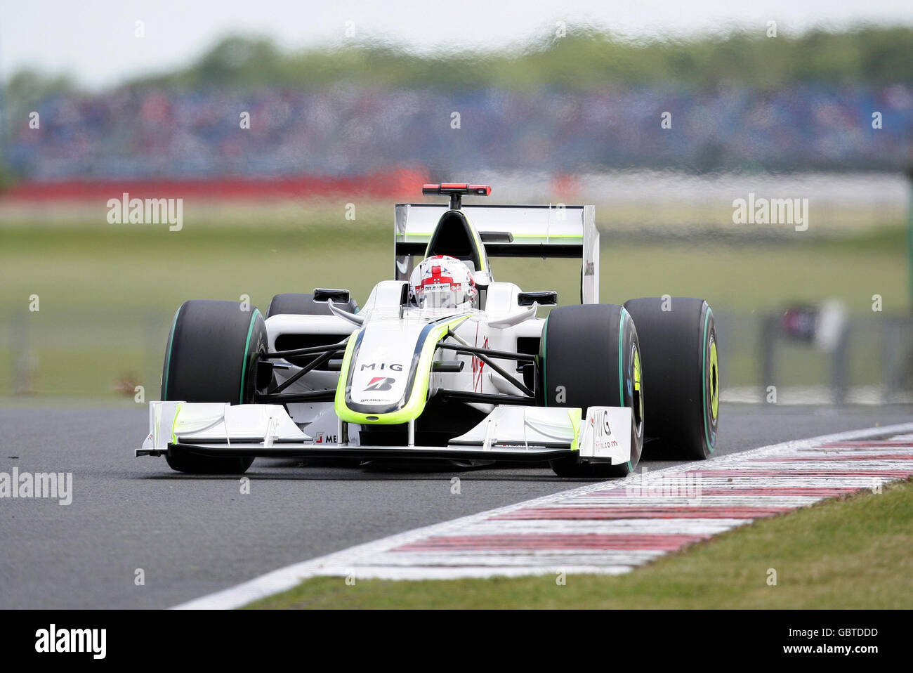 Brawns jenson button at the race hi-res stock photography and images ...