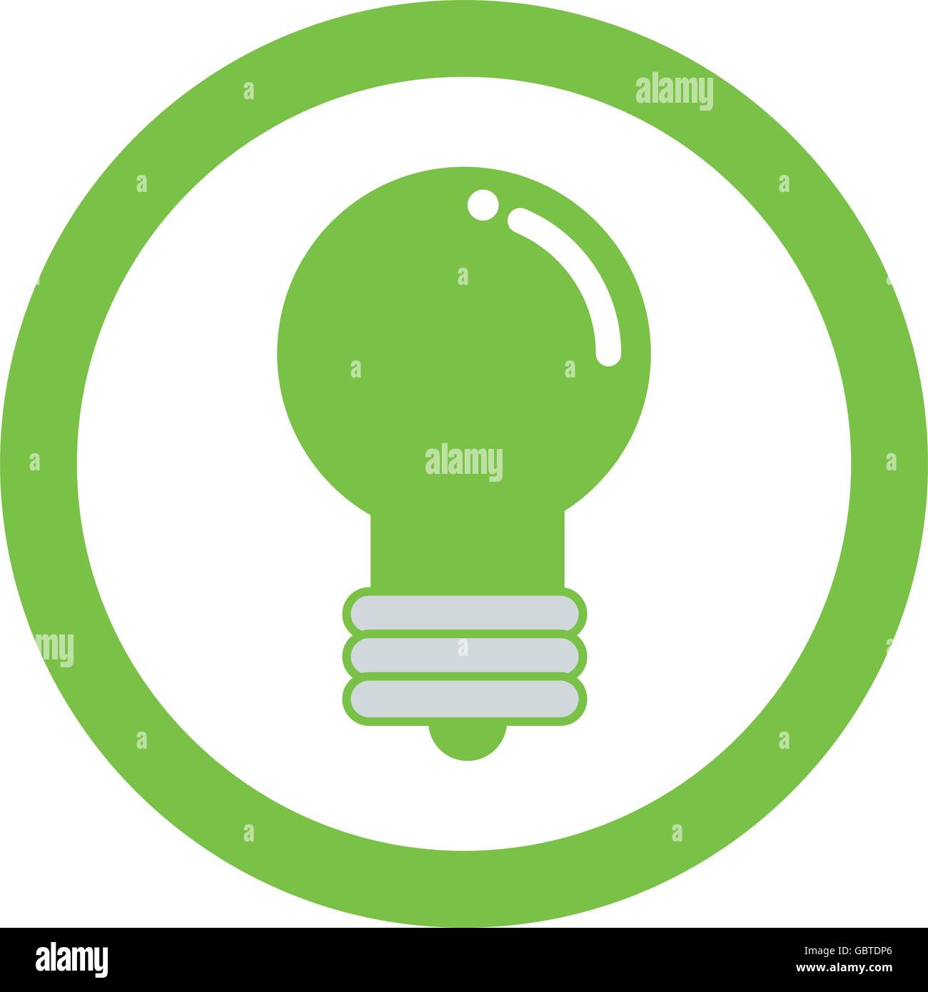 colored lightbulb inside circle icon Stock Vector Image & Art - Alamy