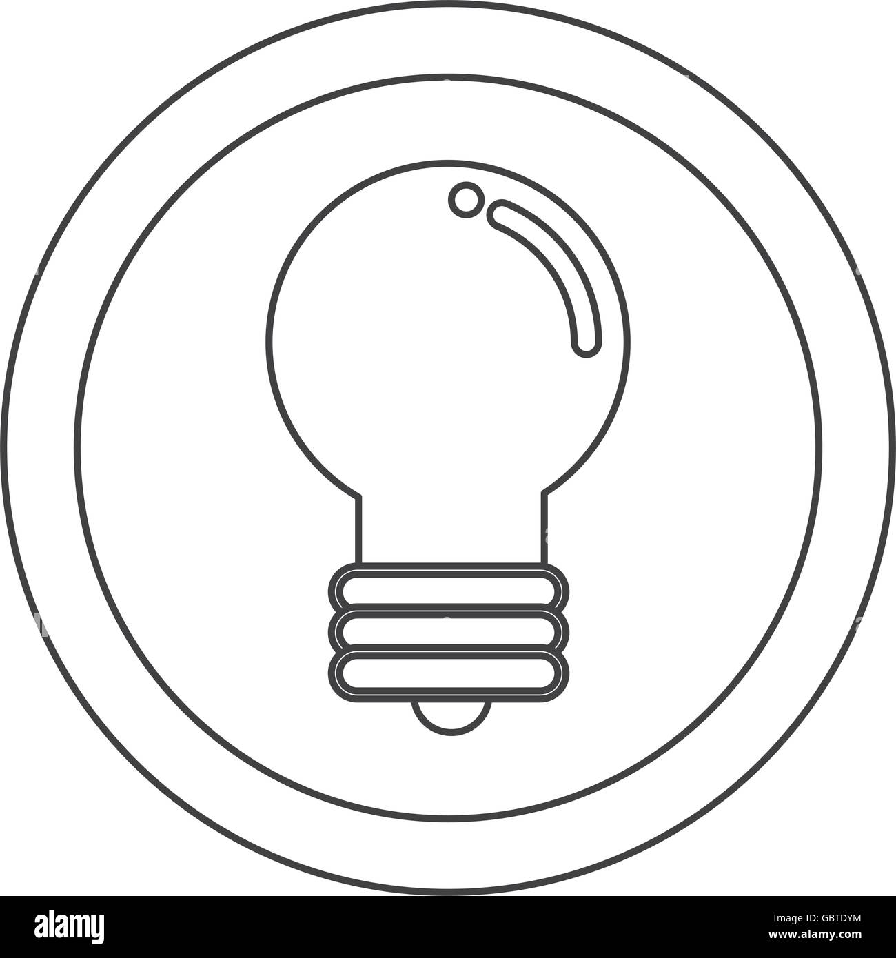 colored lightbulb inside circle icon Stock Vector Image & Art - Alamy