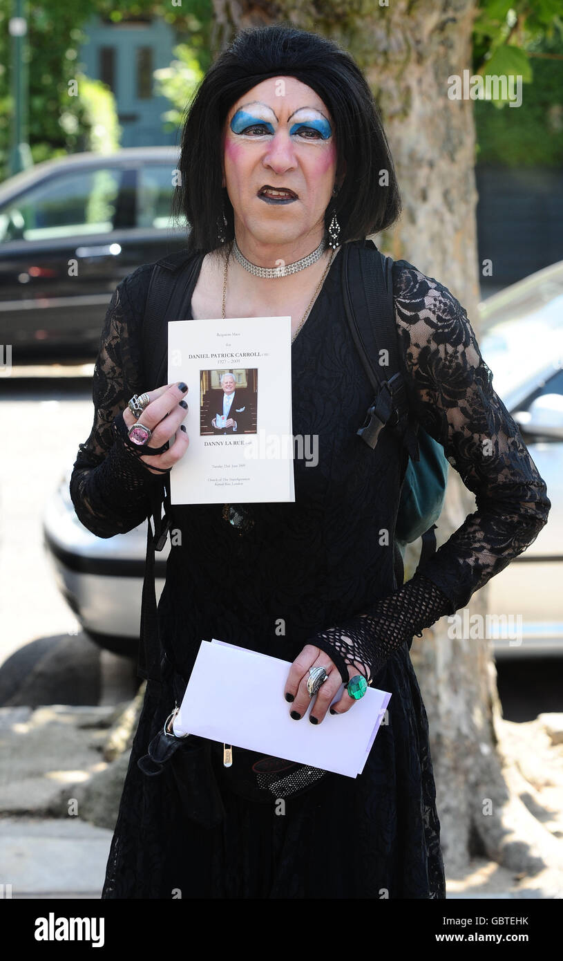 A contestant from Britain's Got Talent arrives for the funeral of Danny ...