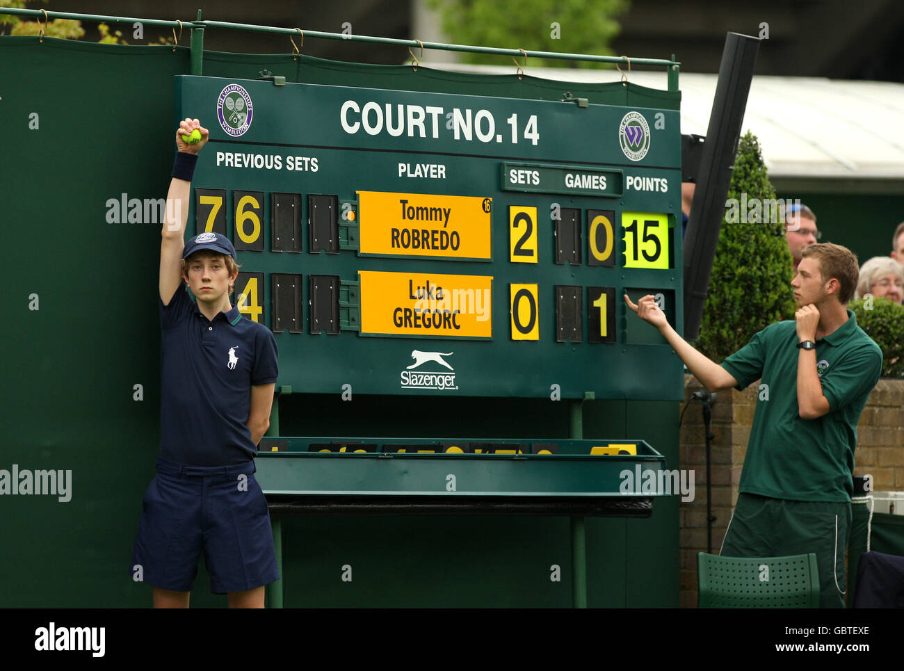 Scoreboard wimbledon match hi-res stock photography and images - Alamy