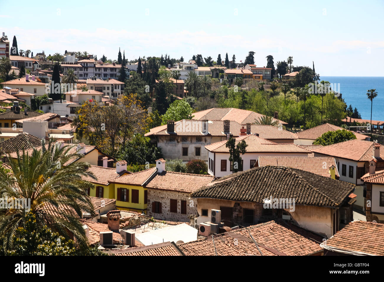 Antalya downtown skyline birds view in Turkey Stock Photo - Alamy
