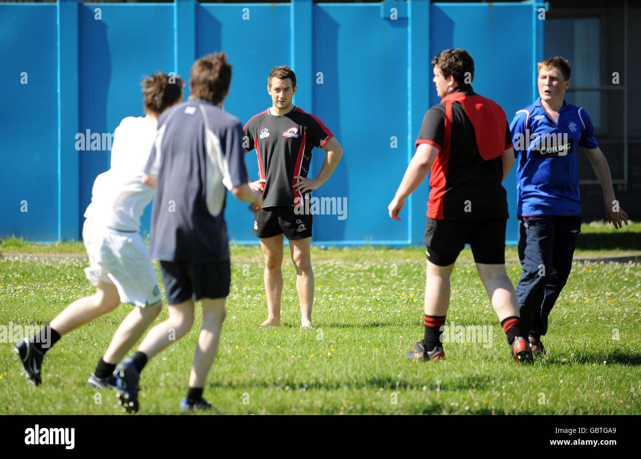 Rugby Union - Come and Try - Broxburn Academy Stock Photo - Alamy