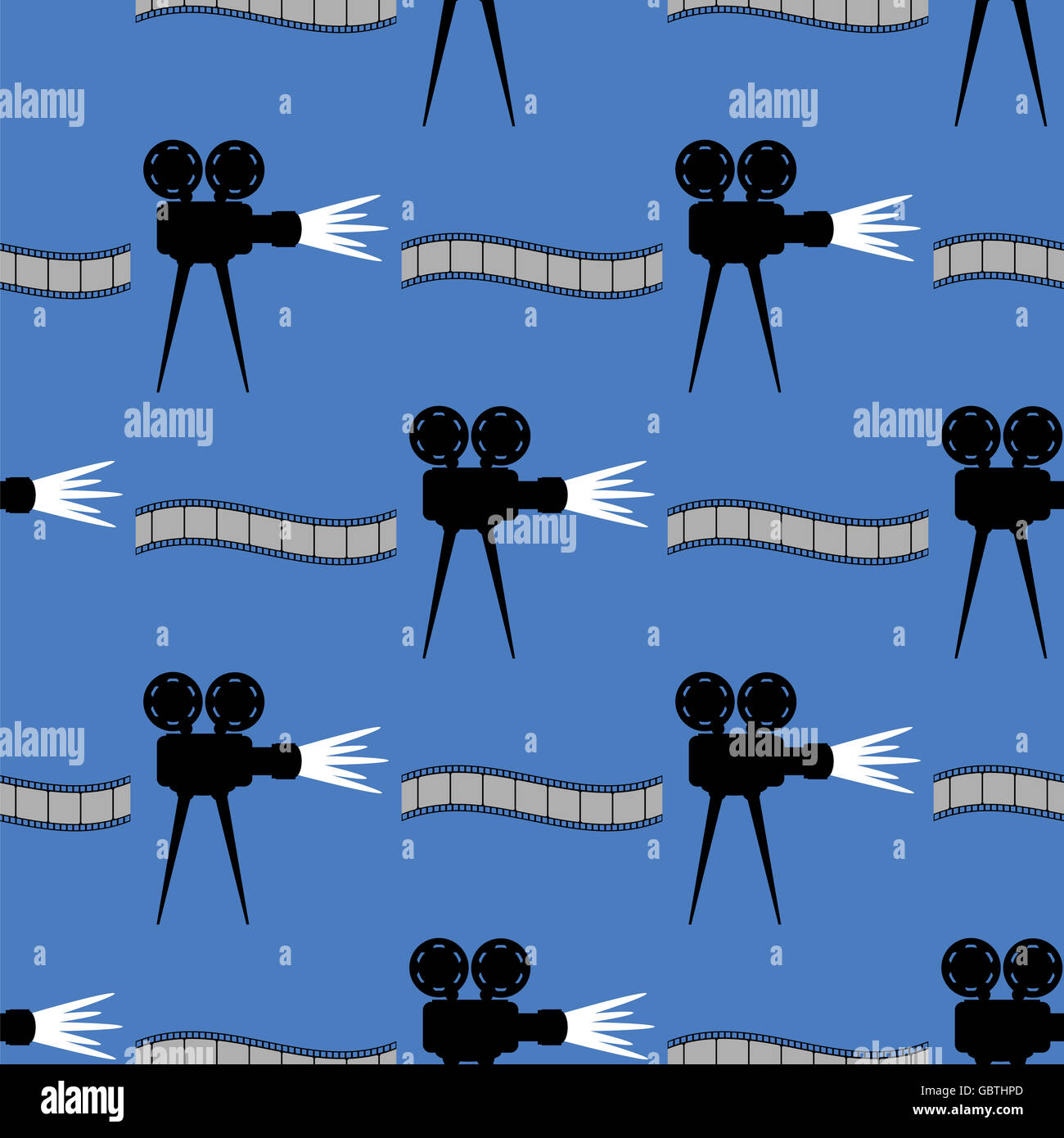 Seamless Cinema Pattern. Film Strip Background Stock Photo - Alamy