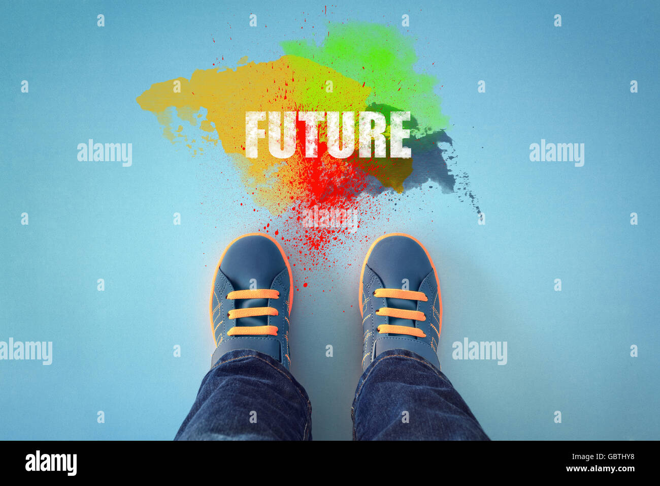 Child feet painting hi-res stock photography and images - Alamy