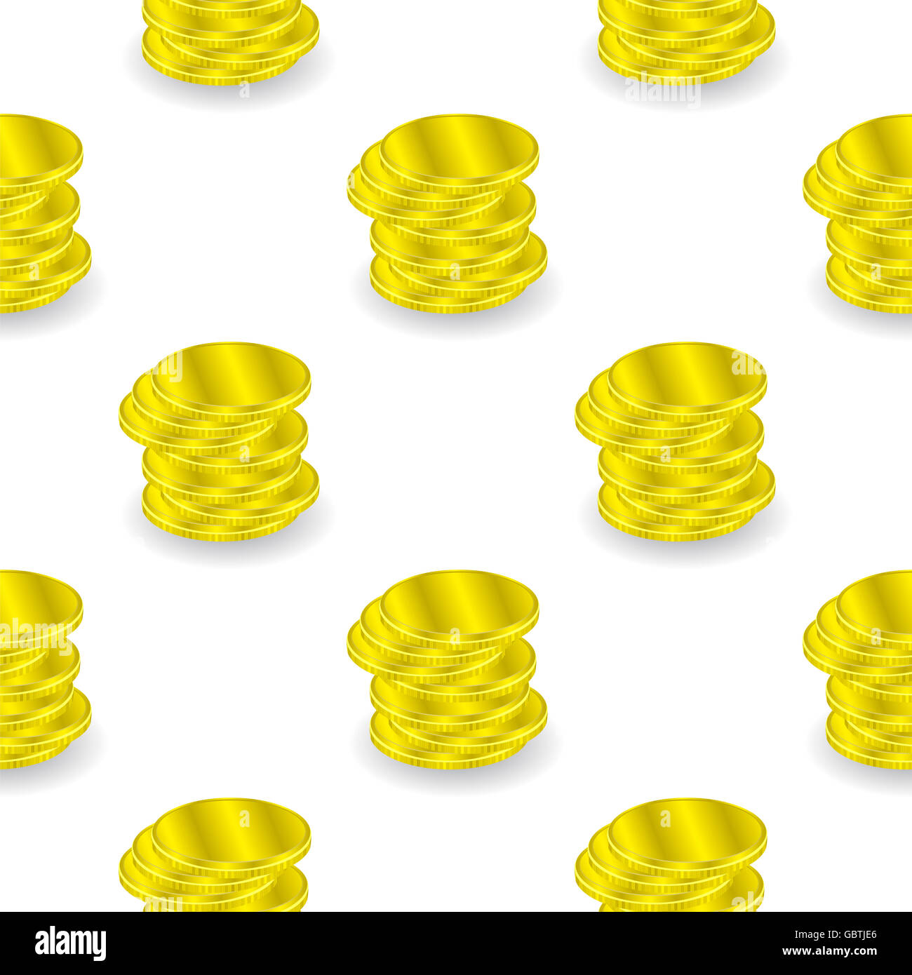 Yellow Coins Seamless Background Stock Photo - Alamy