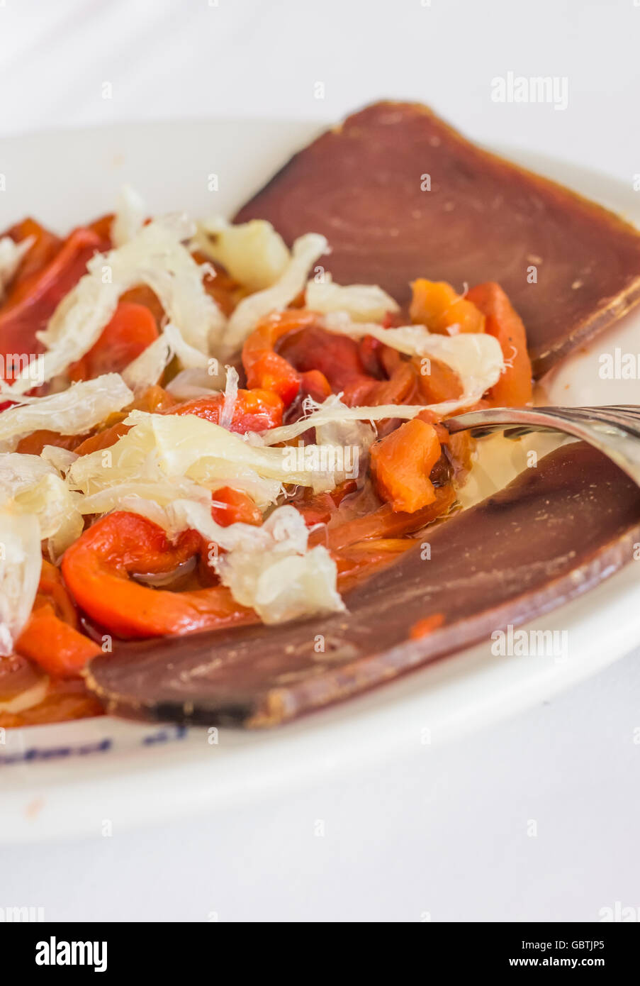 Cod fish with red pepper valencia hi-res stock photography and images ...