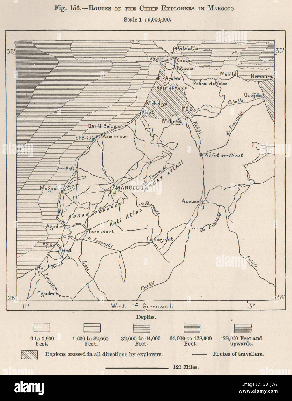 19th Century Map Of Morocco High Resolution Stock Photography and ...