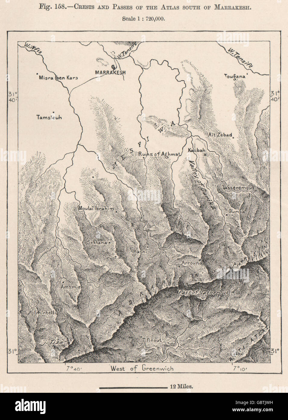 19th century map of morocco hi-res stock photography and images - Alamy