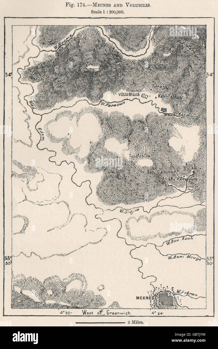 19th century map of morocco hi-res stock photography and images - Alamy