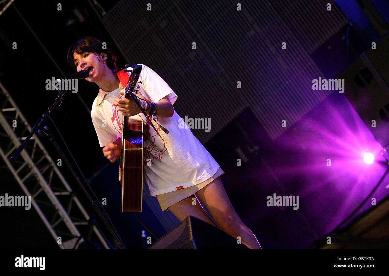 Emmy the Great performing during the 2009 Glastonbury Festival at ...