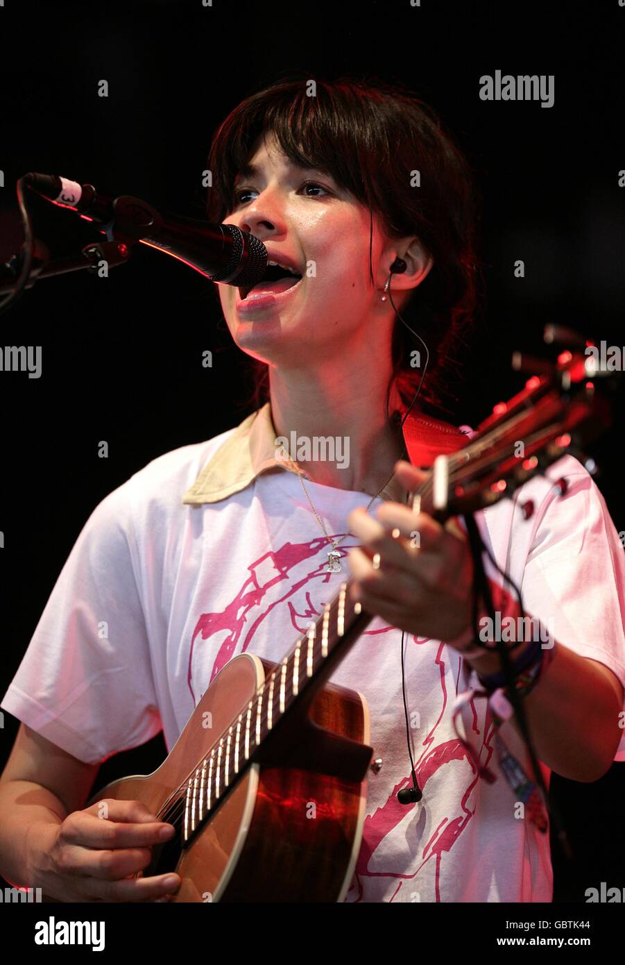 Emmy the Great performing during the 2009 Glastonbury Festival at ...