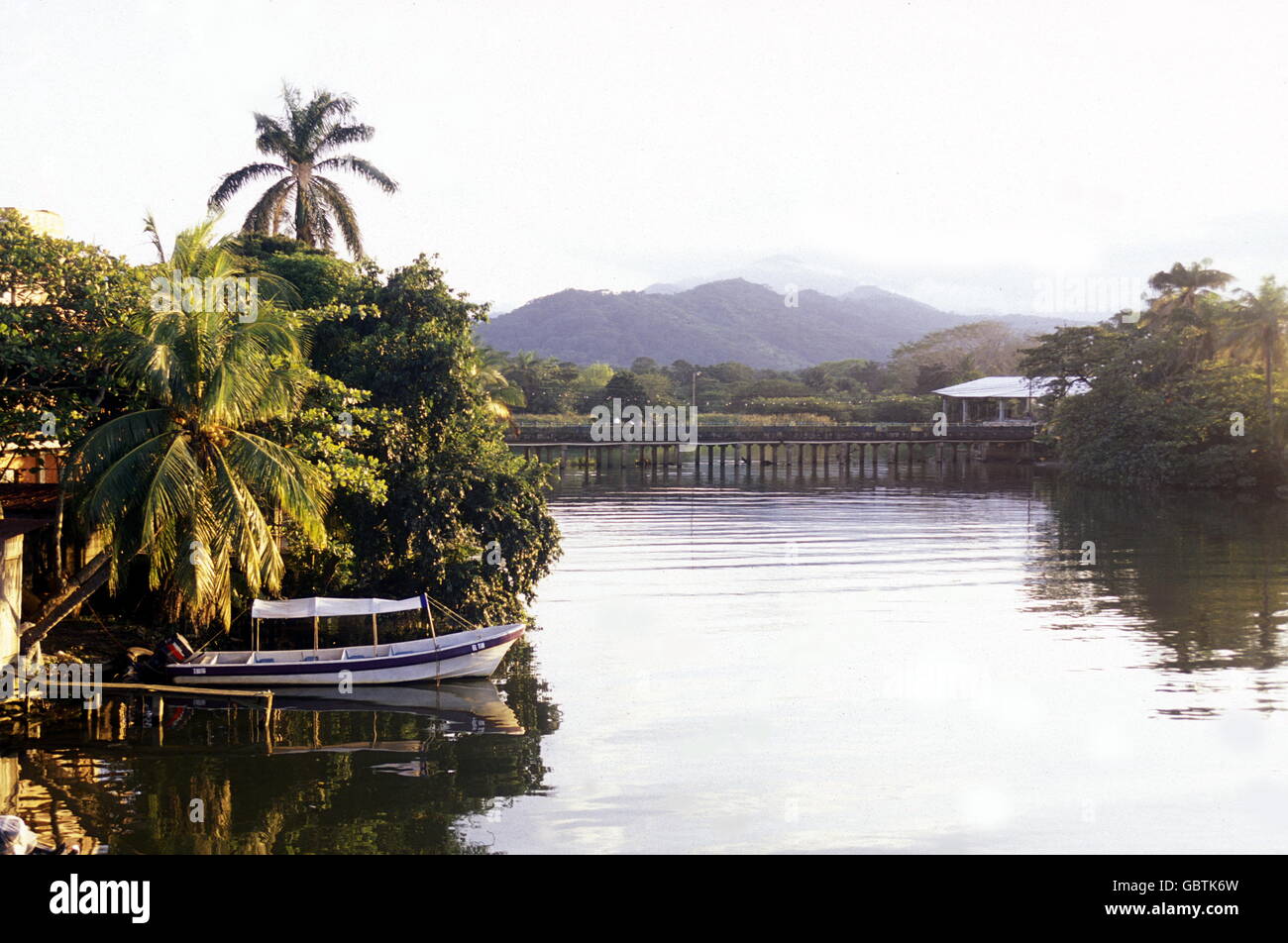 the Beach of Tela near San Pedro Sula on the caribian sea in Honduras ...