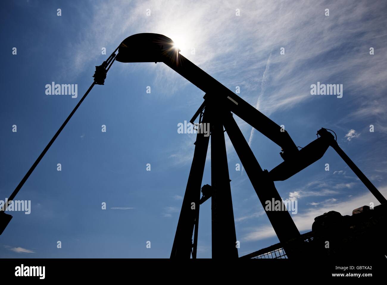 Oil well in Ayoluengo de la Lora, Burgo Province, Castilla Leon, Spain ...