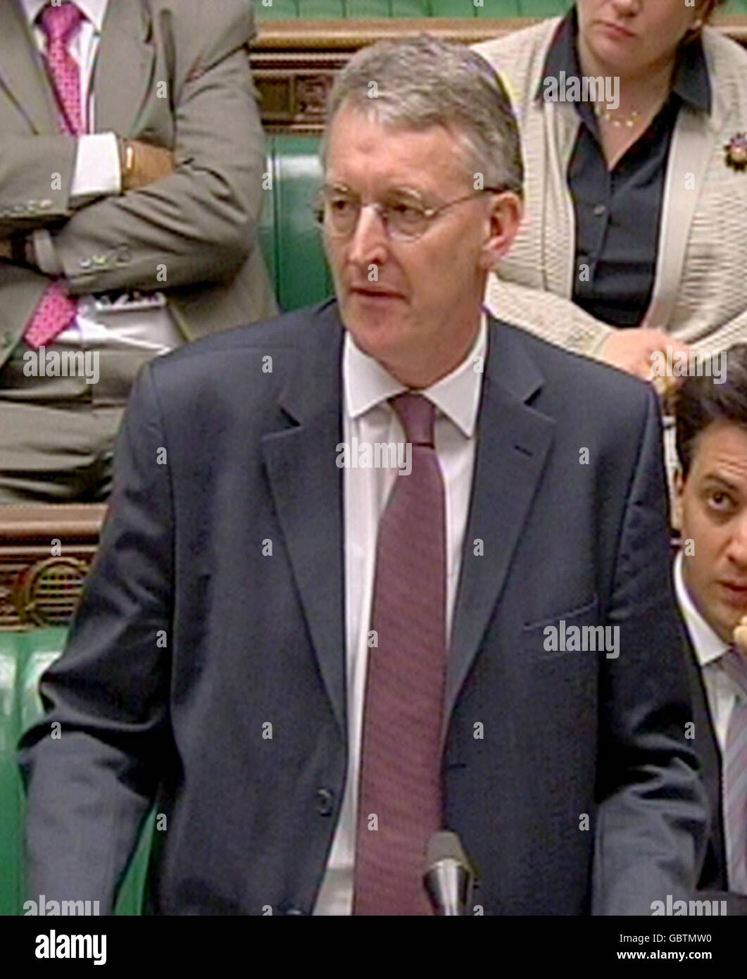 Environment Secretary Hilary Benn speaking in the House of Commons ...
