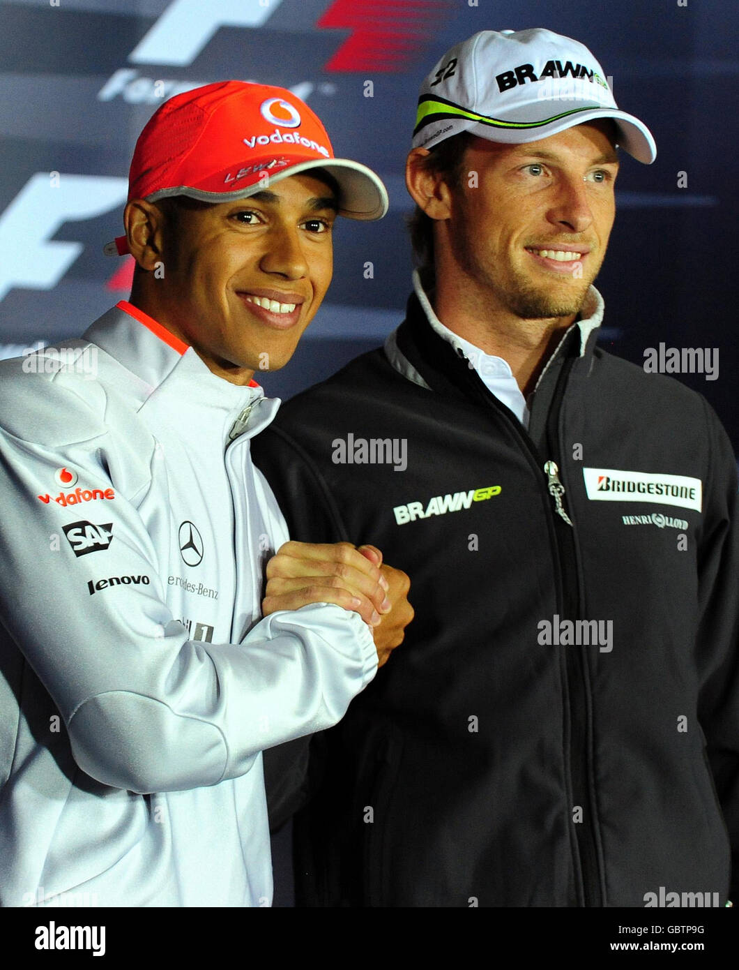 Mclarens lewis hamilton paddock day silverstone hi-res stock ...