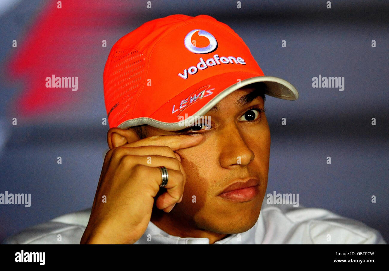 Mclarens lewis hamilton paddock day silverstone hi-res stock ...
